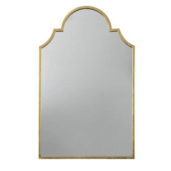 Casper Portrait Wall Mirror In Gold Iron Frame