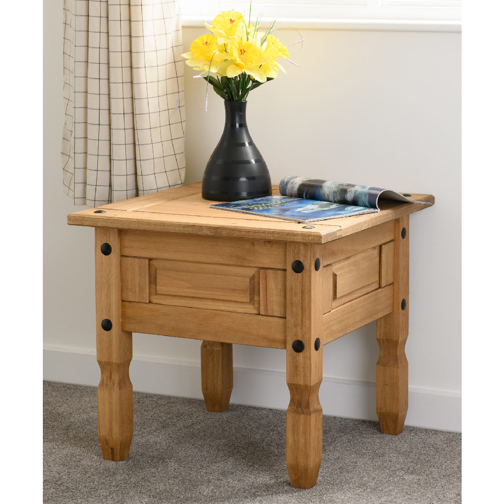 Central Wooden Lamp Table Square In Oak | Furniture in Fashion