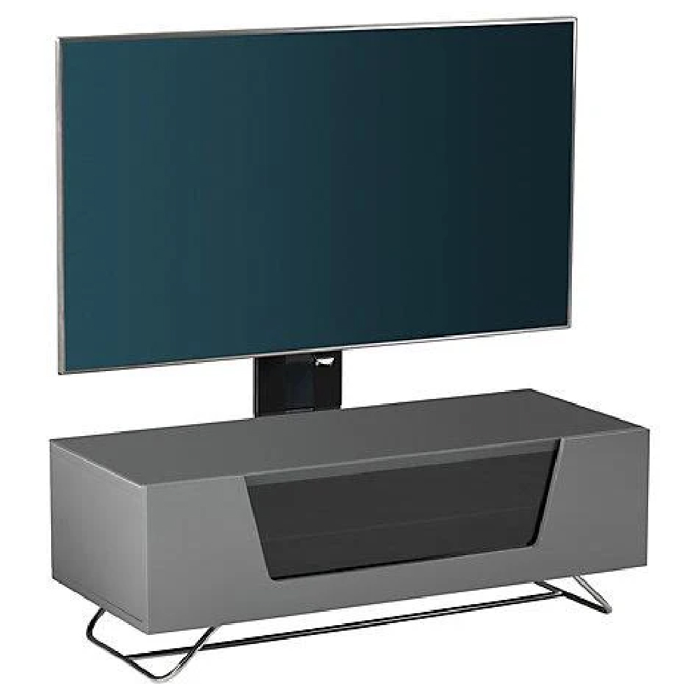 Chroma Small High Gloss TV Stand With Bracket In Grey | Furniture in ...