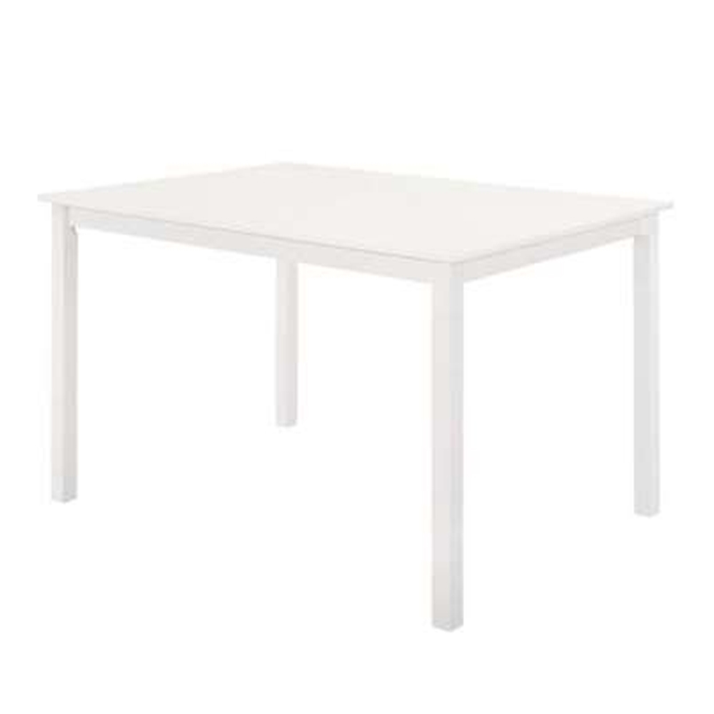 Clovis Wooden Rectangular Dining Table In White