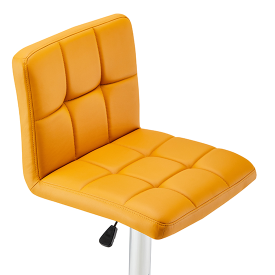 Coco Faux Leather Bar Stool In Curry With Chrome Base | Furniture in ...