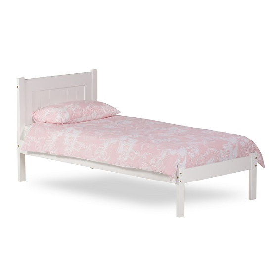 Colman Wooden Single Bed In White