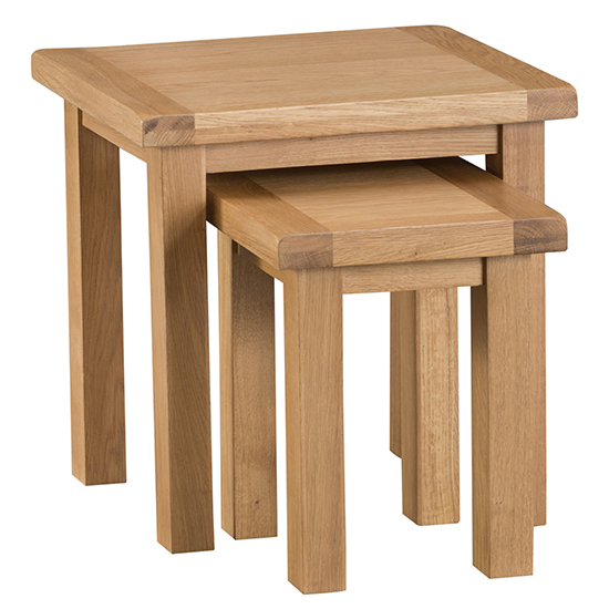 Areli Wooden Nest Of Tables In Dark Acacia Finish | Furniture in Fashion
