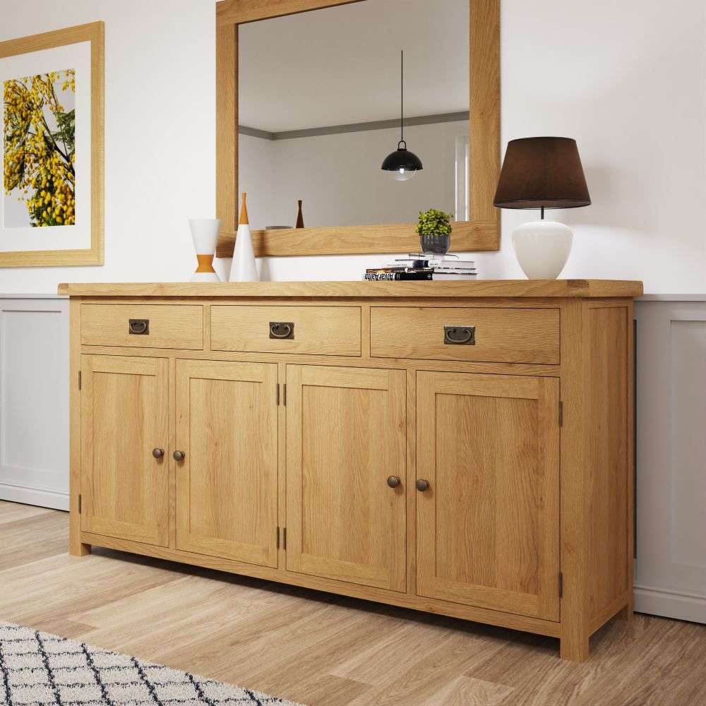 Aiden Modern Sideboard In Pine White And Navarra Oak | Furniture in Fashion