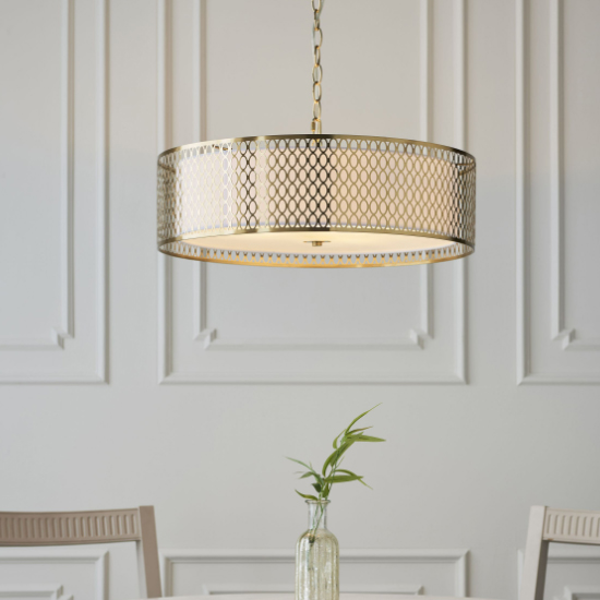 Caneadea Round Pendant Light In Gold