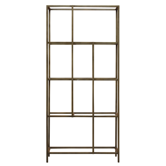 Custer Clear Glass Display Unit With Bronze Metal Frame | Furniture in ...