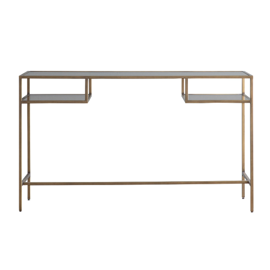 Custer Clear Glass Laptop Desk With Bronze Metal Frame | Furniture in ...