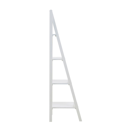 Davoca wooden Shelf 4 Tiers Ladder Shelving Unit In White | Furniture ...