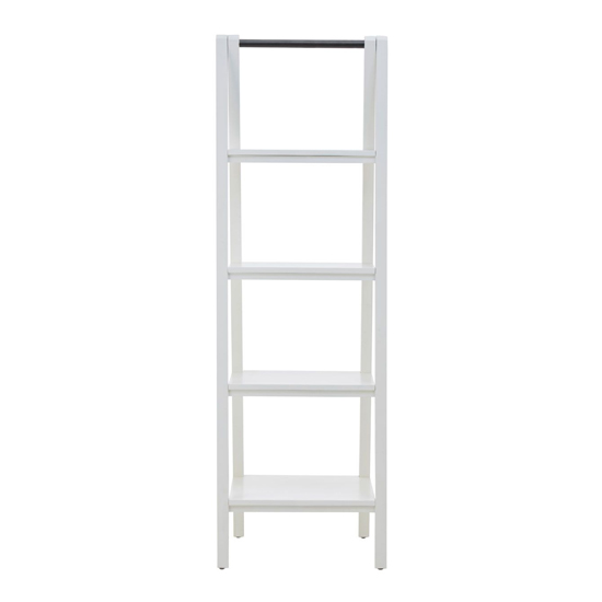 Davoca wooden Shelf 4 Tiers Ladder Shelving Unit In White | Furniture ...