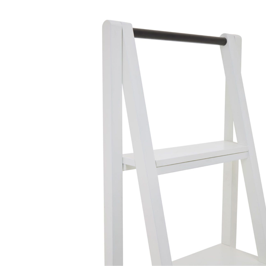 Davoca wooden Shelf 4 Tiers Ladder Shelving Unit In White | Furniture ...