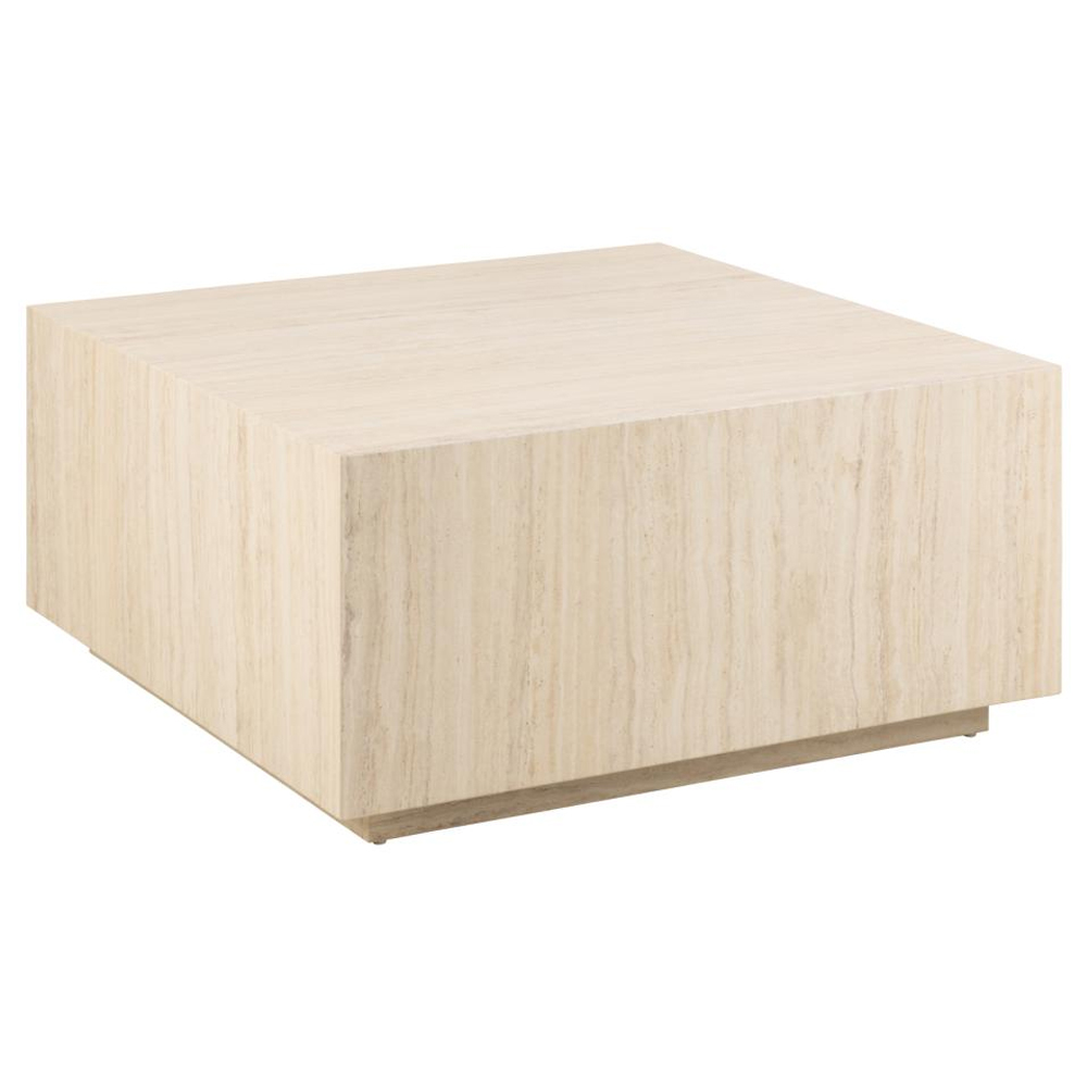 Delft Wooden Square Coffee Table In Travertine