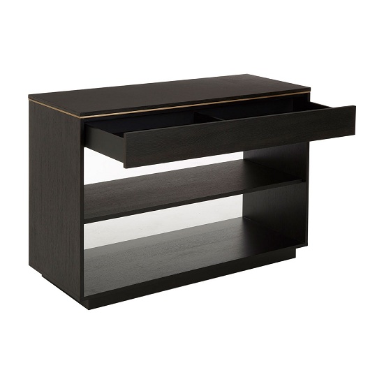 Diamond Rubberwood Console Table In Black