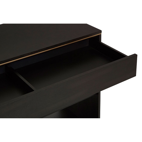 Diamond Rubberwood Console Table In Black