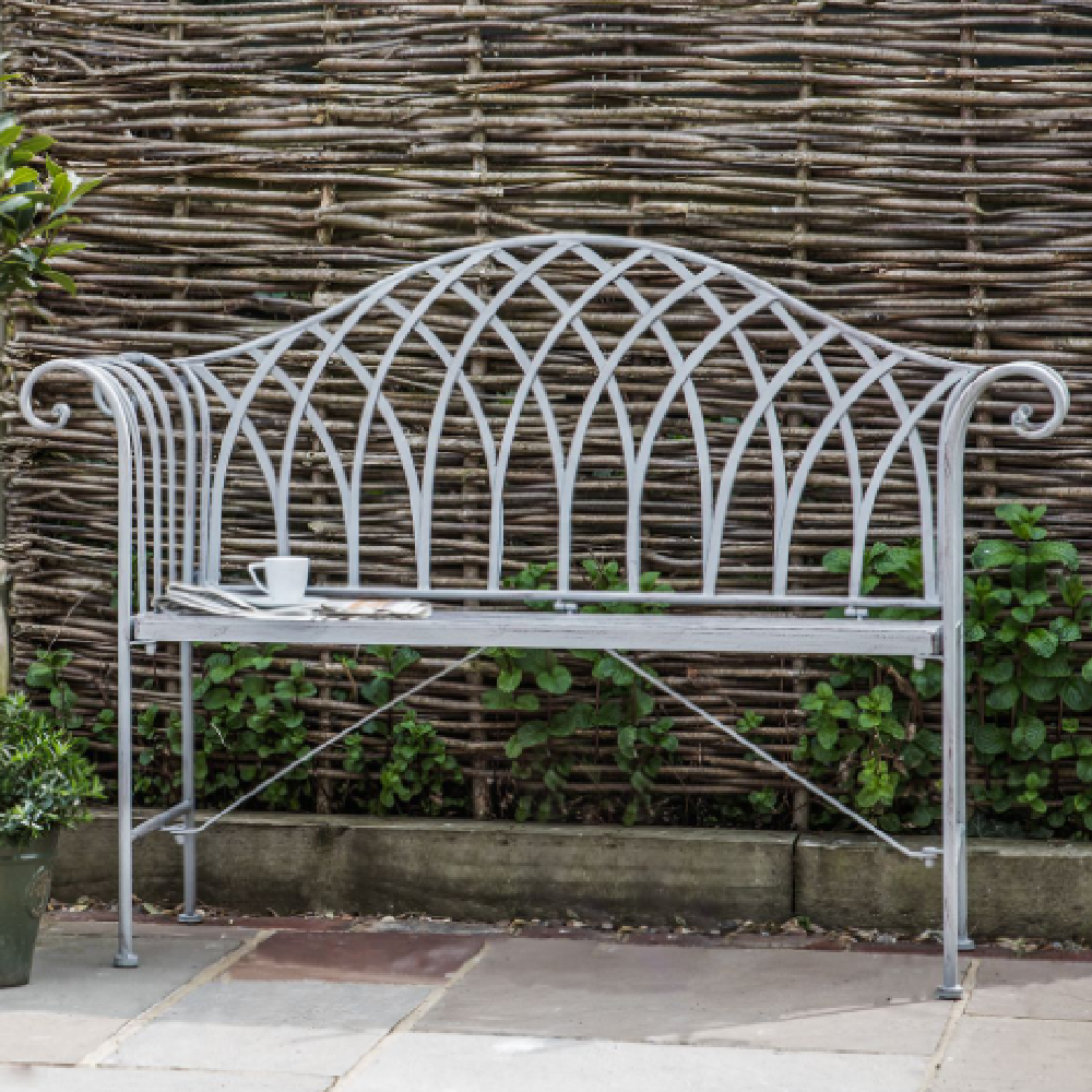 Dickson Outdoor Metal Seating Bench In Distres… | Furniture in Fashion