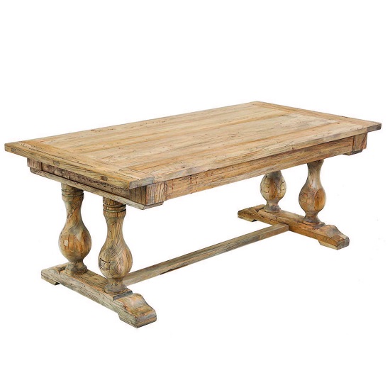 Dixon Wooden Rectangular Dining Table In Natural 28045