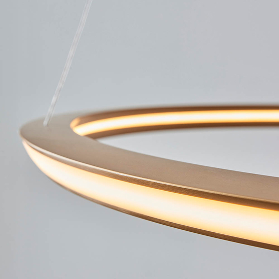 Dothan LED Ring Ceiling Pendant Light In Satin Gold | Furniture in Fashion