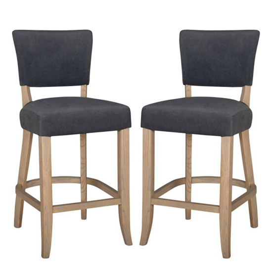 DUKes Leather Bar Chair With Wooden Frame In Tan Brown | Furniture in ...