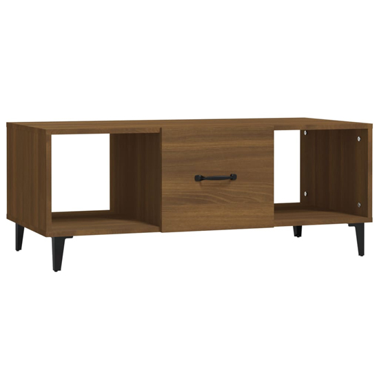 Ebco Wooden Coffee Table With 1 Door In Brown Oak