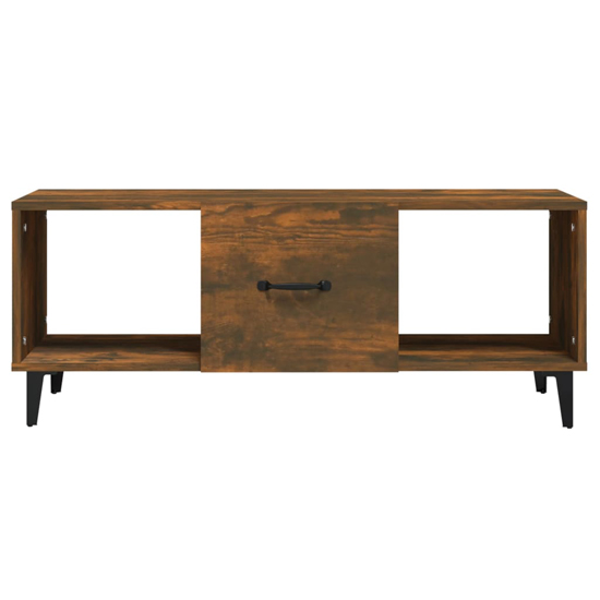 Ebco Wooden Coffee Table With 1 Door In Smoked Oak