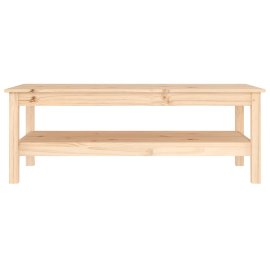 Edita Pine Wood Coffee Table With Undershelf In Natural | Furniture in ...