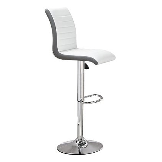 Fiesta Concrete Effect Bar Table With 2 Ritz White Grey Stools ...