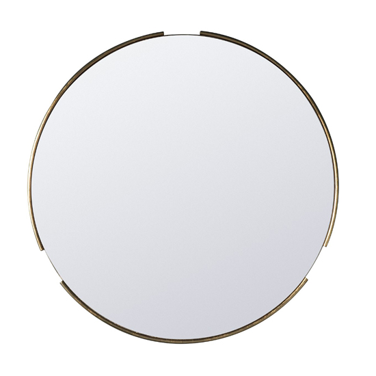 Filer Round Bevelled Wall Mirror In Gold
