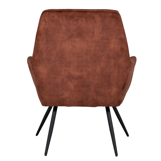 Flint Velvet Fabric Accent Chair In Rust | Furniture in Fashion