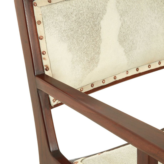 Formosa Rich Brown Leather Dining Chair With Wooden Frame | Furniture ...