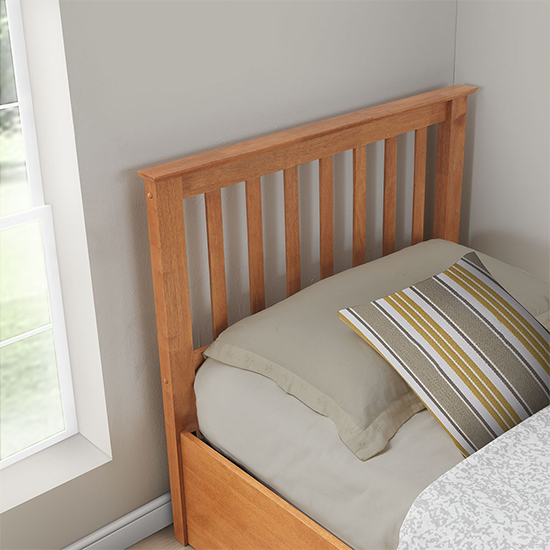 Francis Wooden Ottoman Storage Single Bed In Oak