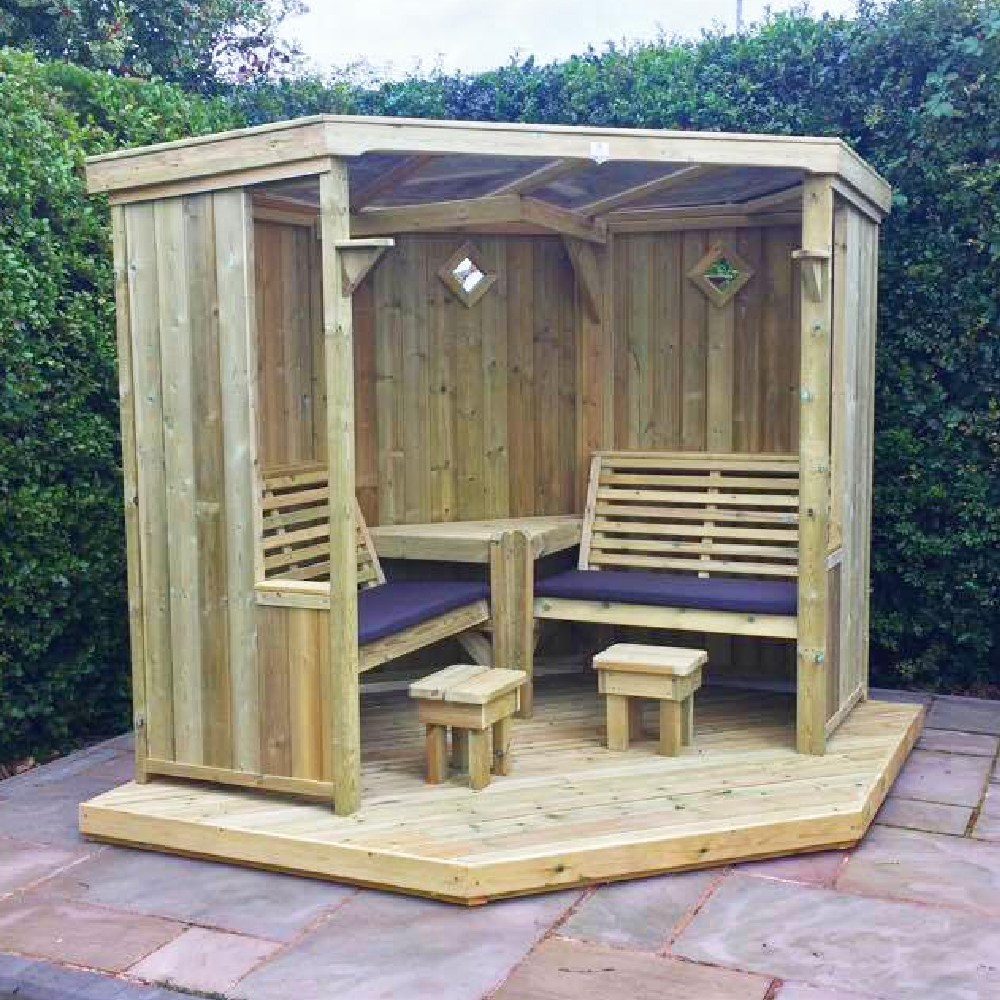 Fresta Small Wooden Occaisonal Garden Seating In Natural