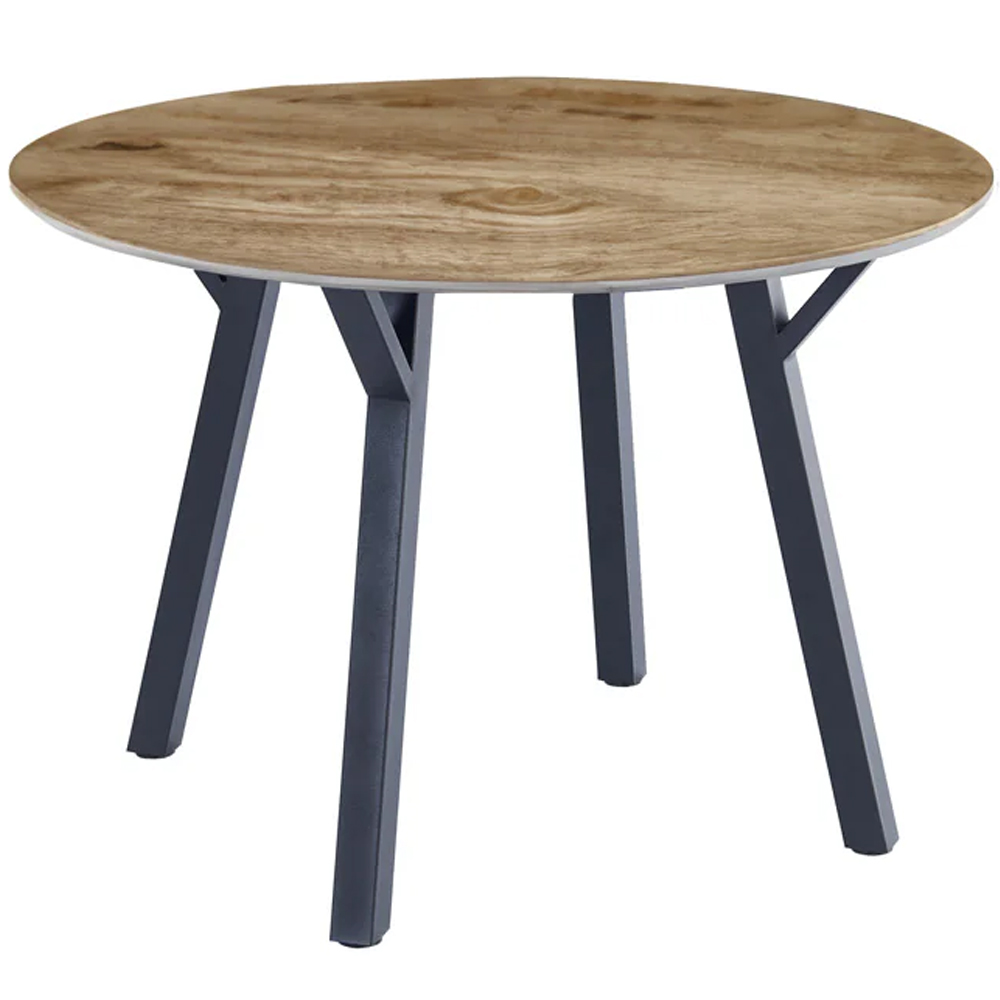 Frisco Wooden Dining Table Round In Oak Effect | Furniture in Fashion