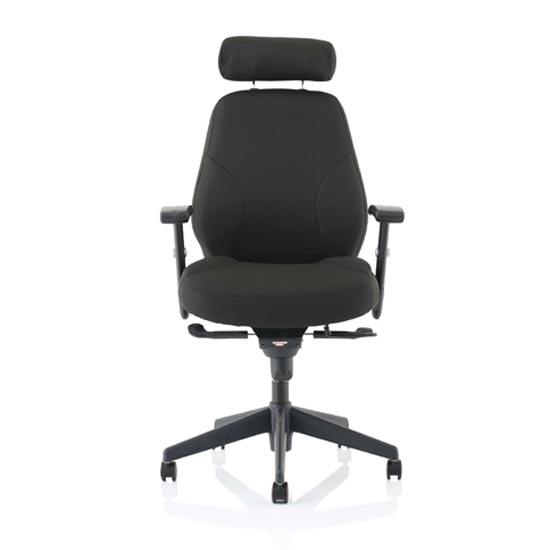 Georgia Fabric Executive Office Chair In Black With Arms | Furniture in ...