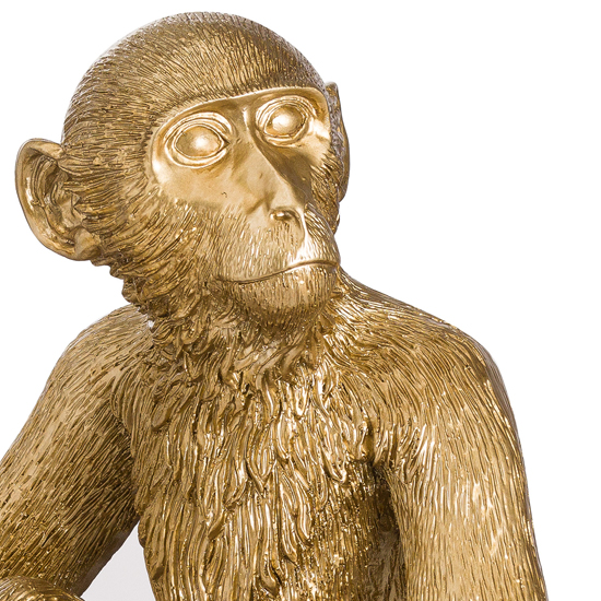 Georgia Resin Monkey Table Lamp In Antique Gold | FiF