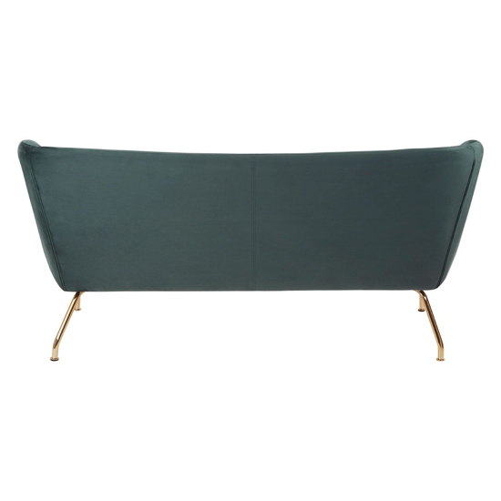 Giausar Upholstered Fabric 2 Seater Sofa In Dark Green