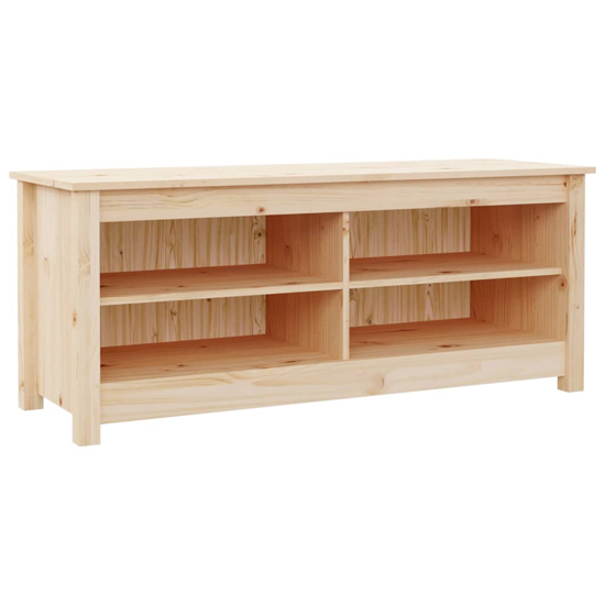 Ginny Pine Wood Shoe Storage Bench In Natural | Furniture in Fashion