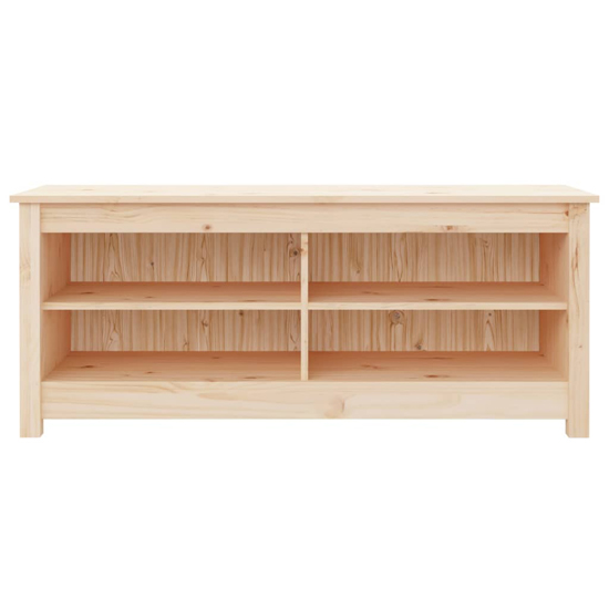 Ginny Pine Wood Shoe Storage Bench In Natural