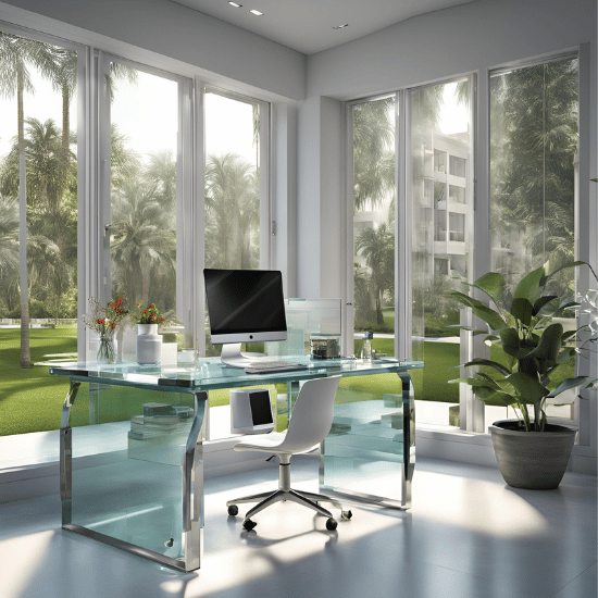 Glass Computer Desks UK | With Drawers, Shelves & Wheels – Furniture in ...