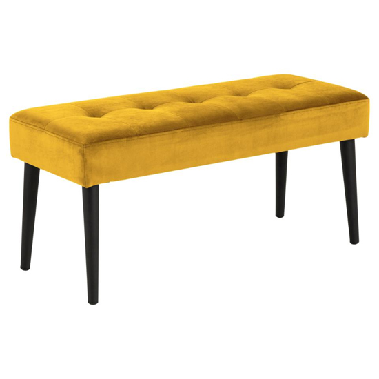 Goleta Fabric Hallway Seating Bench In Yellow