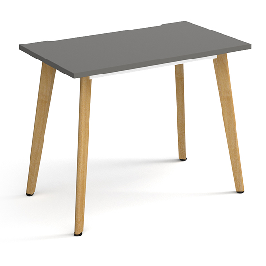 Willey Wooden Computer Desk In White And Graphite Grey | FiF