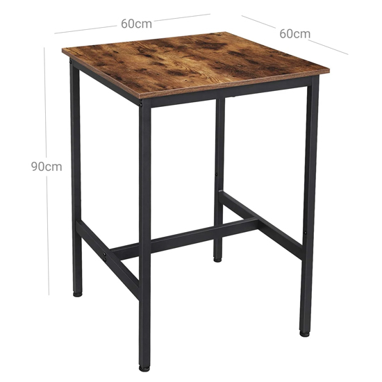 Gulf Rustic Brown Pub Style Bar Table With 2 Bar Stools | Sale