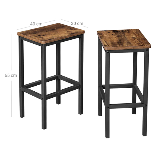 Gulf Rustic Brown Pub Style Bar Table With 2 Bar Stools | Sale