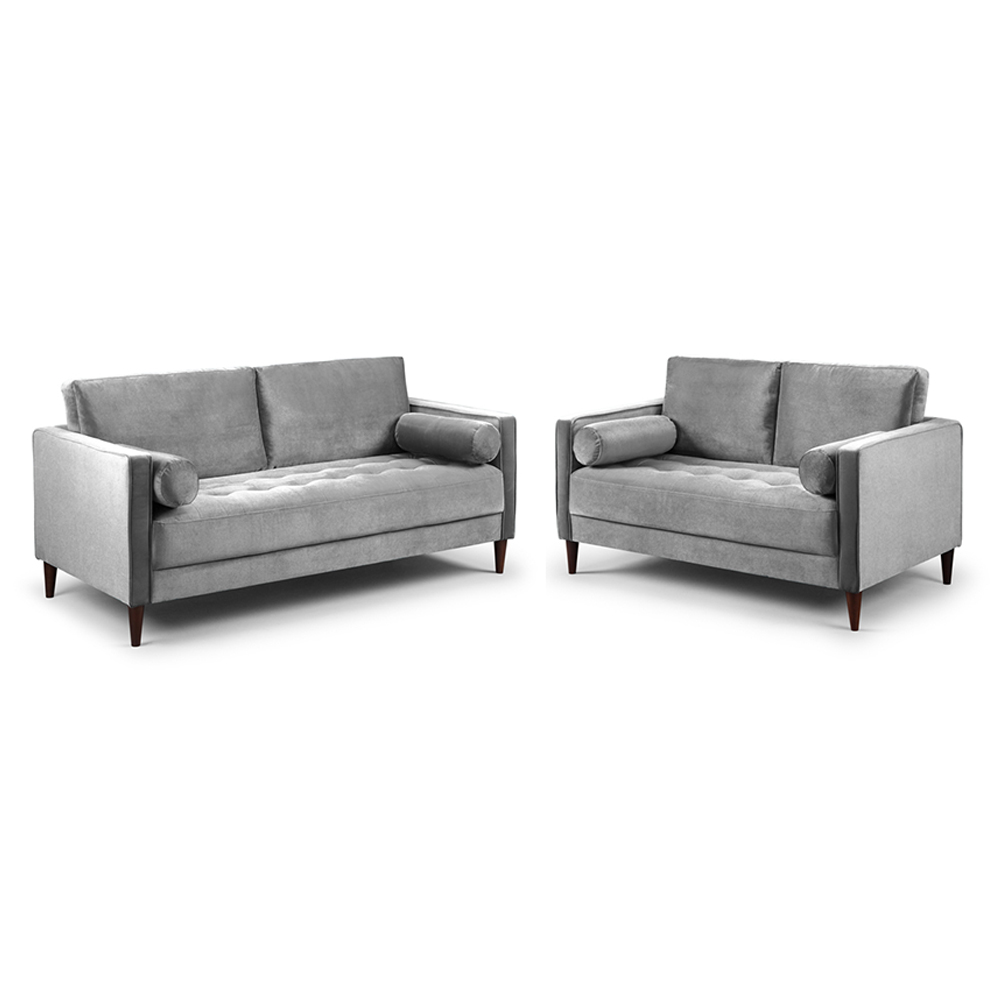Harrison Plush Velvet 3+2 Seater Sofa Set In Blue | Furniture in Fashion
