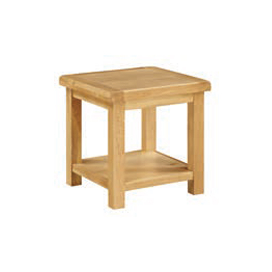 Heaton End Table In Rustic Light Oak With Shelf | Furniture in Fashion