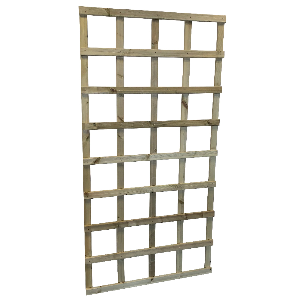 Helsinki Large Wooden Garden Trellis In Natural 6FT
