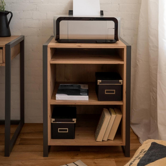 Hercules Shelving Unit In Artisan Oak And Anthracite Grey | Furniture ...