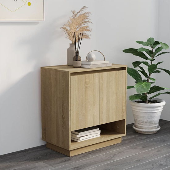 Hestia Wooden Sideboard With 2 Doors In Sonoma Oak | Furniture in Fashion