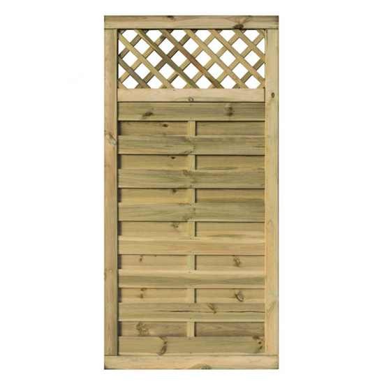 Hillowton Wooden 3x6 Screen In Natural Timber