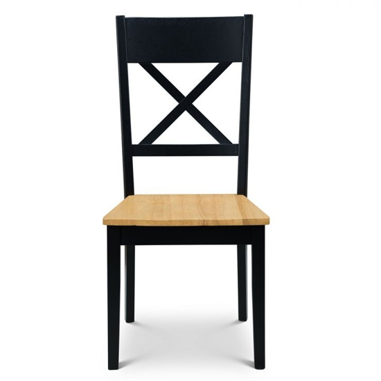 Haile Black And Oak Dining Chair In Pair
