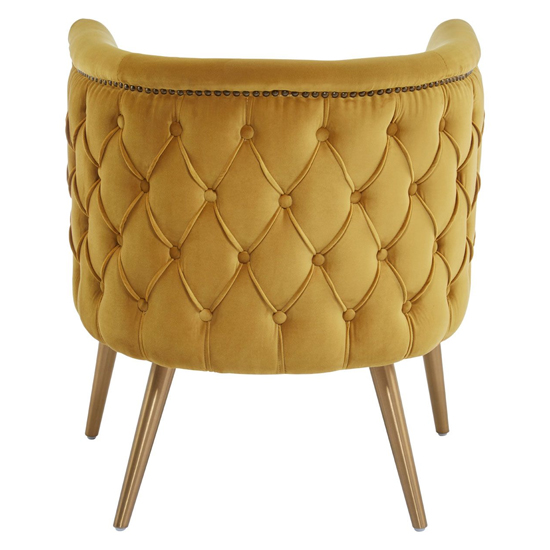Intercrus Upholstered Fabric Tub Chair In Yellow | Furniture in Fashion