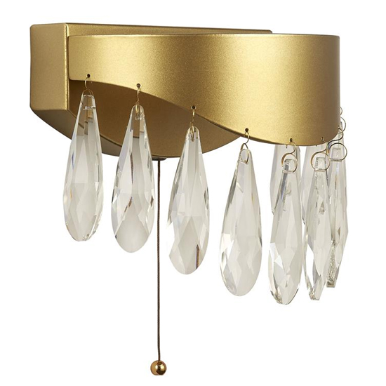 Jewel LED Crystal Wall Light In Gold